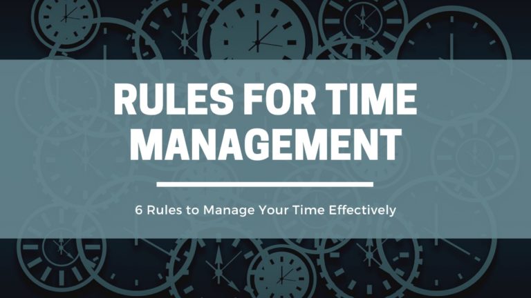 Rules for Time Management